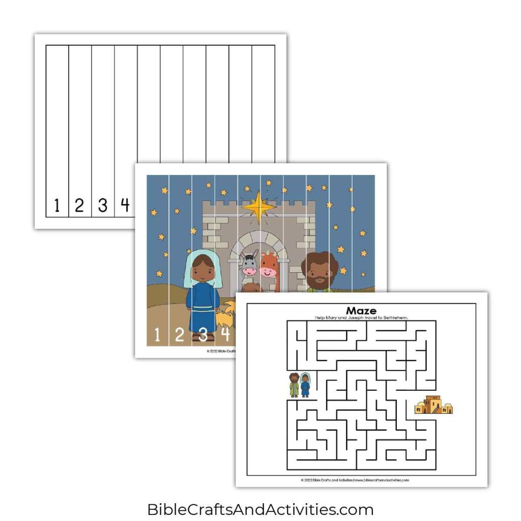 Jesus Is Born Preschool Activity Pages - Bible Crafts Shop