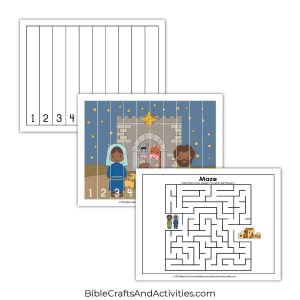 Jesus Is Born Preschool Activity Pages - Bible Crafts Shop