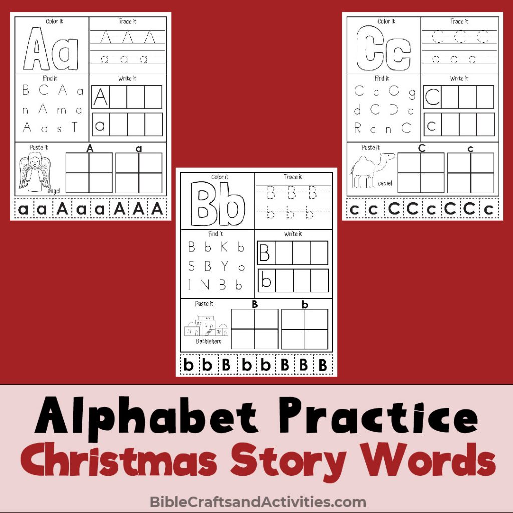 Christmas Story A to Z Worksheets – Bible Crafts Shop