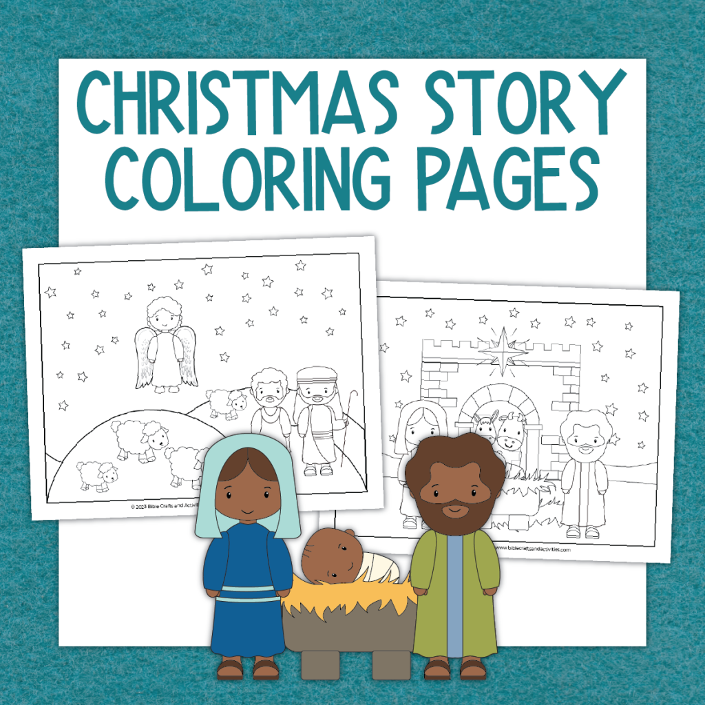 Christmas Story Coloring Pages - Bible Crafts Shop