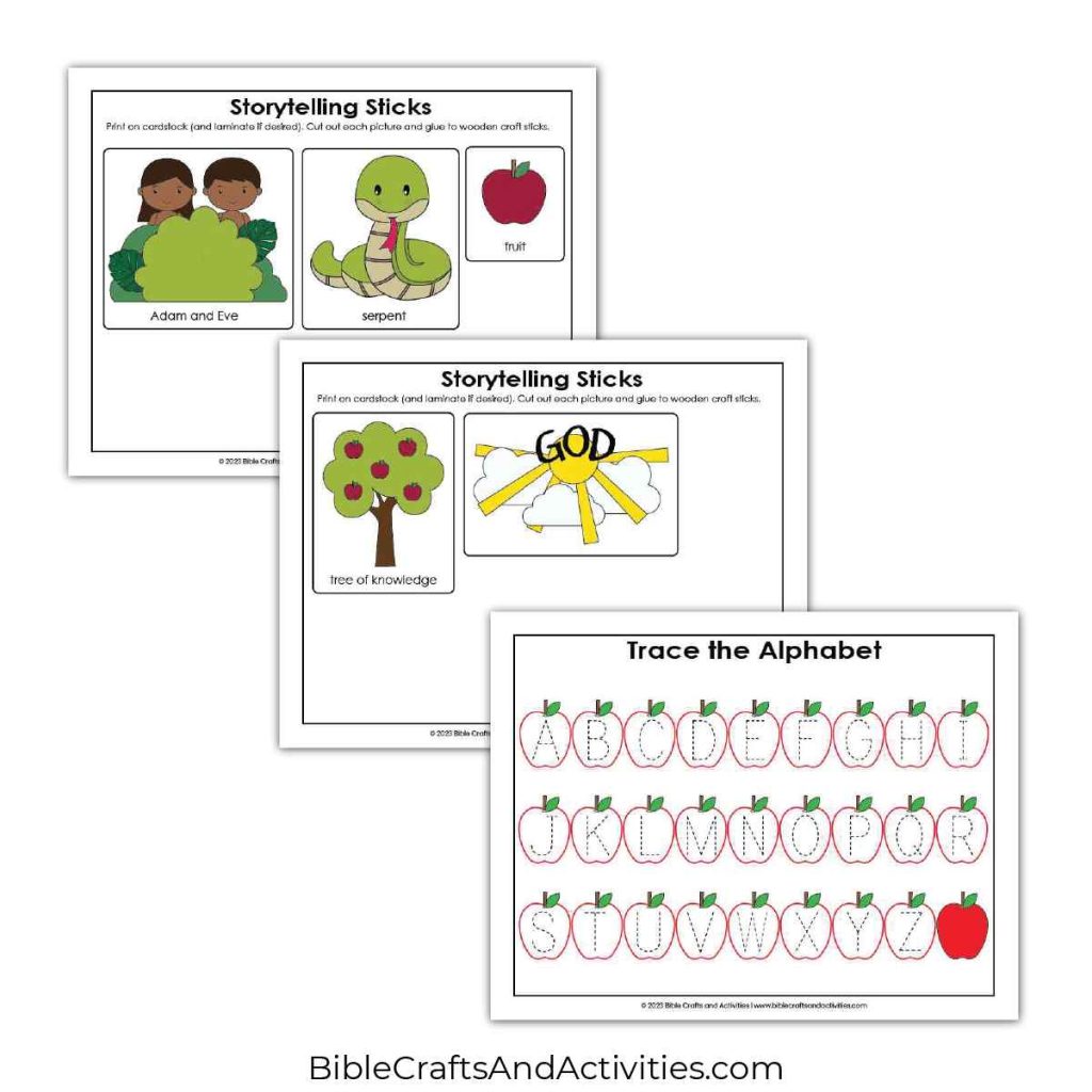 Adam and Eve | Preschool Bible Activities - Bible Crafts Shop