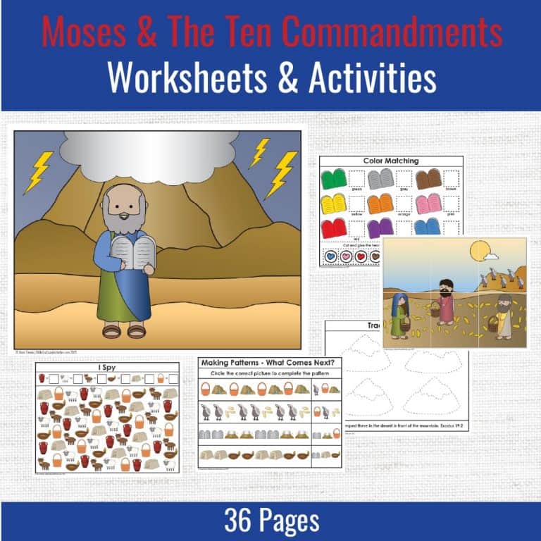 Moses and the Ten Commandments | Preschool Bible Activities - Bible ...