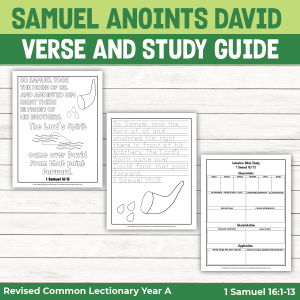Samuel Anoints David Activity Pages - Bible Crafts Shop