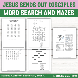 Jesus Sends Out Disciples Activity Pages - Bible Crafts Shop