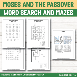 Moses and the Passover Activity Pages - Bible Crafts Shop