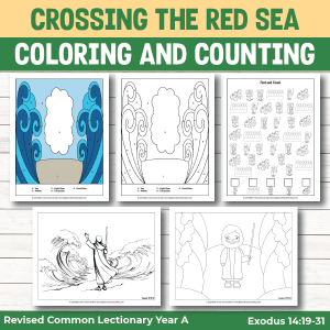 Crossing the Red Sea Activity Pages - Bible Crafts Shop