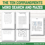 Moses and the Ten Commandments Activity Pages - Bible Crafts Shop