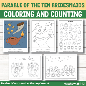 Parable of the Ten Bridesmaids Activity Pages - Bible Crafts Shop