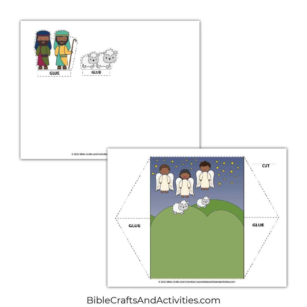 Angels Visit the Shepherds Craft - Bible Crafts Shop