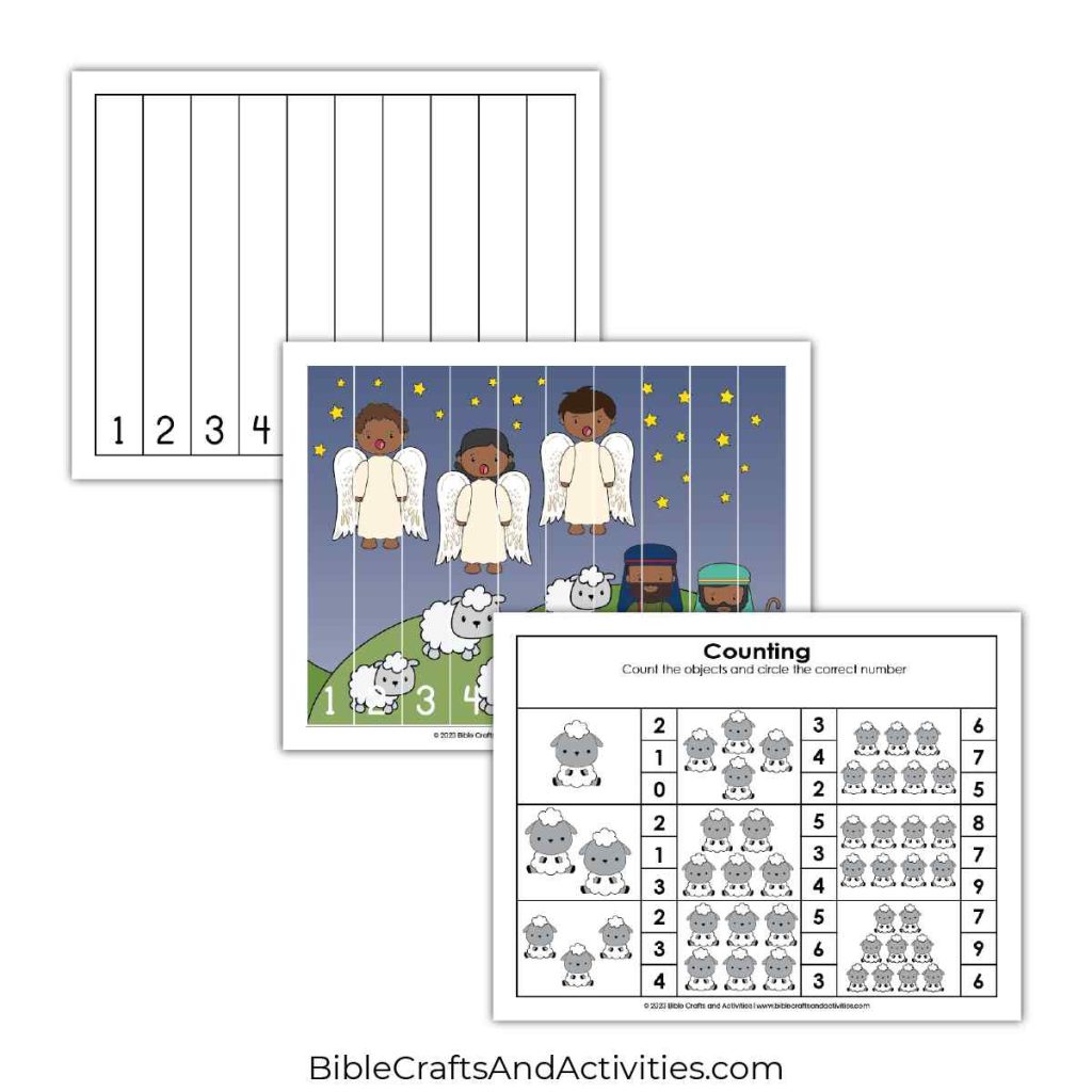 Angels Visit the Shepherds Preschool Activity Pages - Bible Crafts Shop