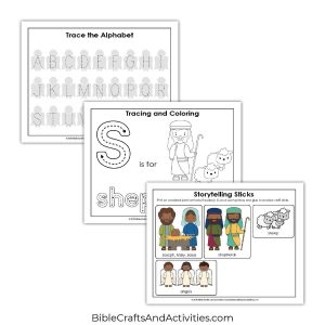 Angels Visit the Shepherds Preschool Activity Pages - Bible Crafts Shop