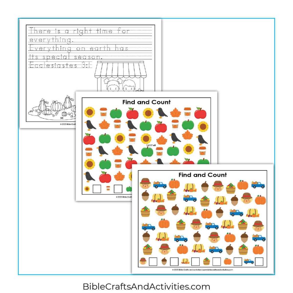 Fall Preschool Activity Pages - Bible Crafts Shop Fall Preschool Activity Pages - Bible Crafts Shop