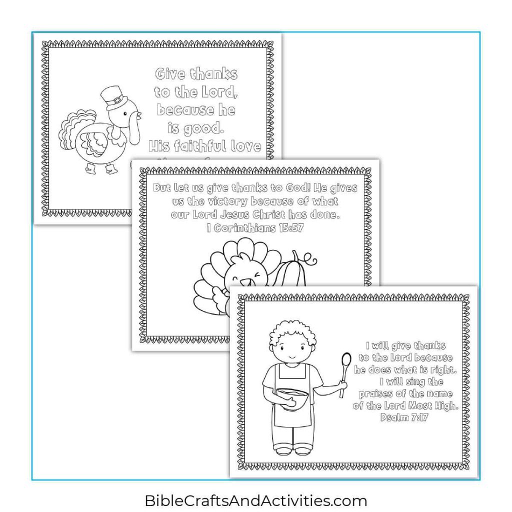 Thanksgiving Coloring Pages - Bible Crafts Shop