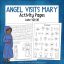 Angel Visits Mary Activity Pages - Bible Crafts Shop
