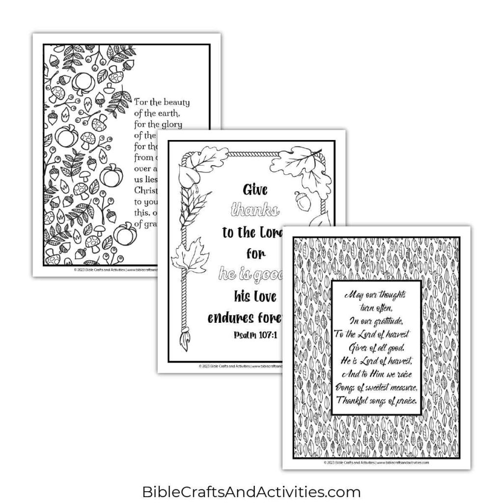 Fall Hymn Coloring Pages - Bible Crafts Shop