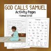 God Calls Samuel Activity Pages - Bible Crafts Shop