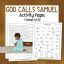 God Calls Samuel Activity Pages - Bible Crafts Shop