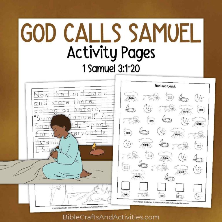 God Calls Samuel Activity Pages - Bible Crafts Shop