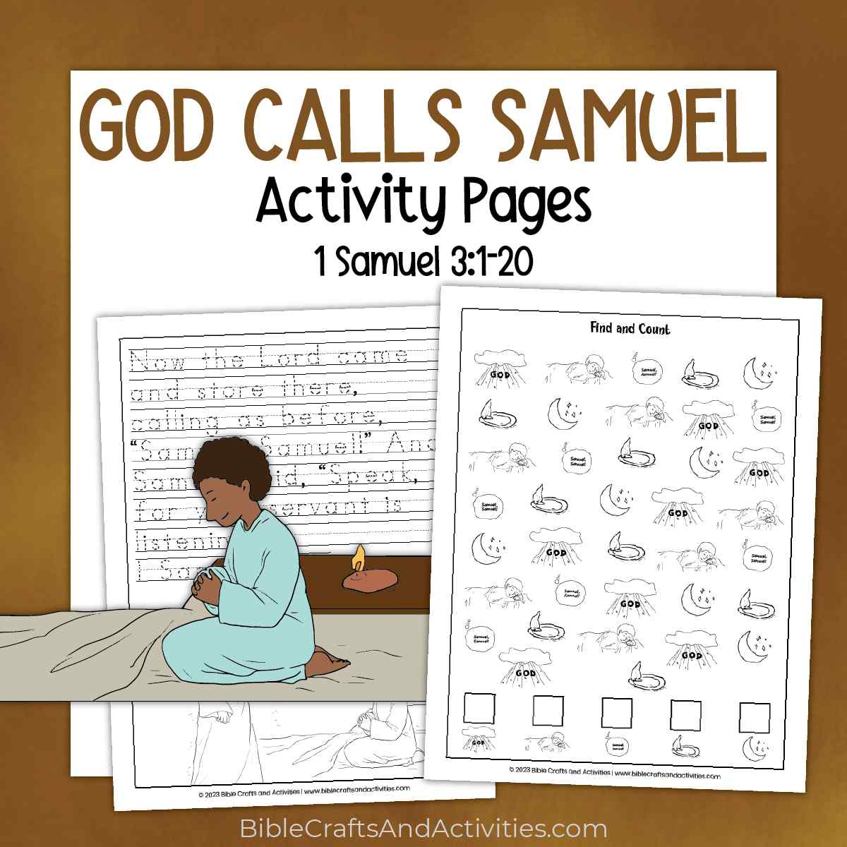 God Calls Samuel Activity Pages Bible Crafts Shop