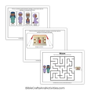 Hannah Prays for Samuel Preschool Activity Pages - Bible Crafts Shop