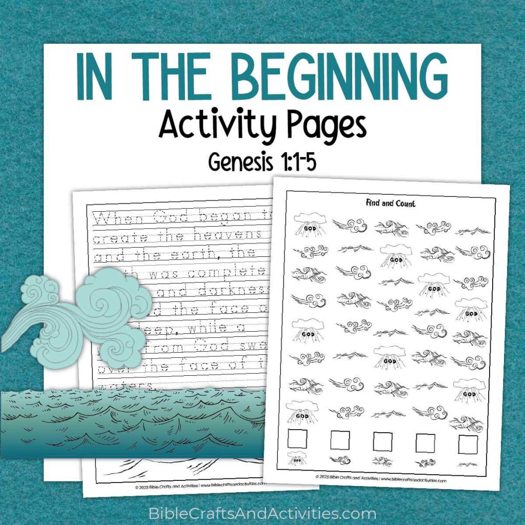 In the Beginning Activity Pages - Bible Crafts Shop