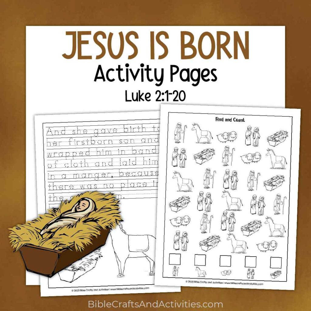 Jesus Is Born Activity Pages - Bible Crafts Shop