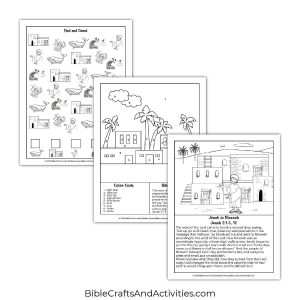 Jonah in Nineveh Activity Pages - Bible Crafts Shop
