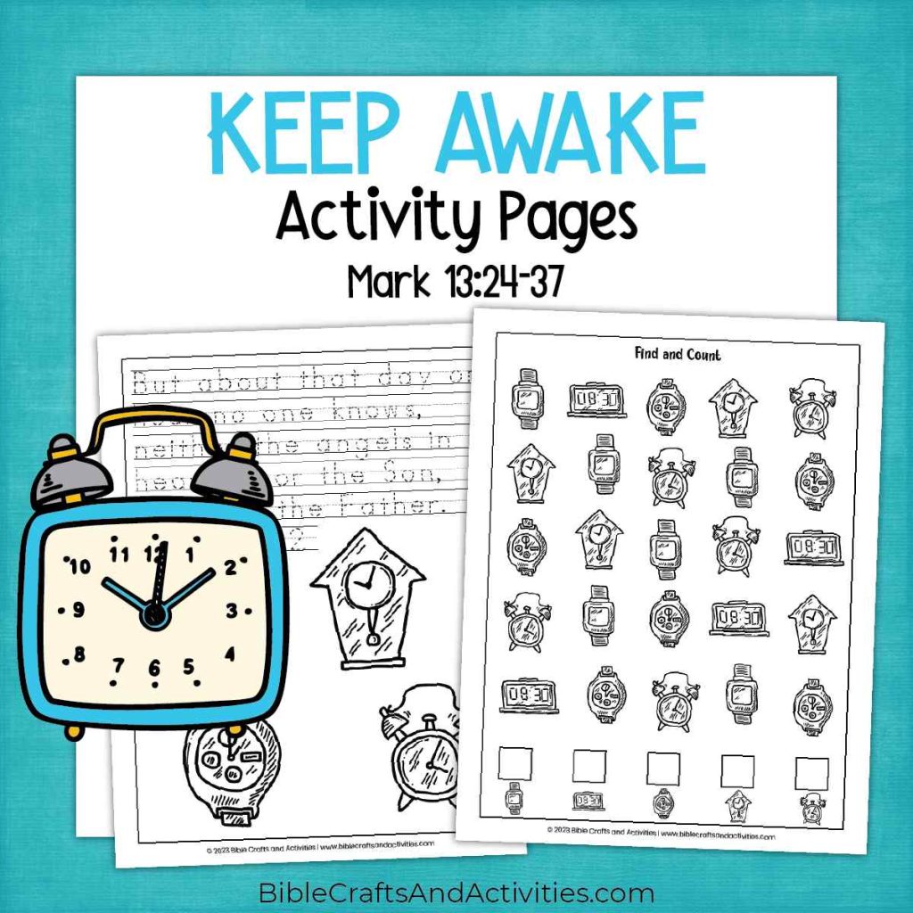 Keep Awake Activity Pages - Bible Crafts Shop