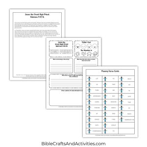 Jesus the Great High Priest Activity Pages - Bible Crafts Shop