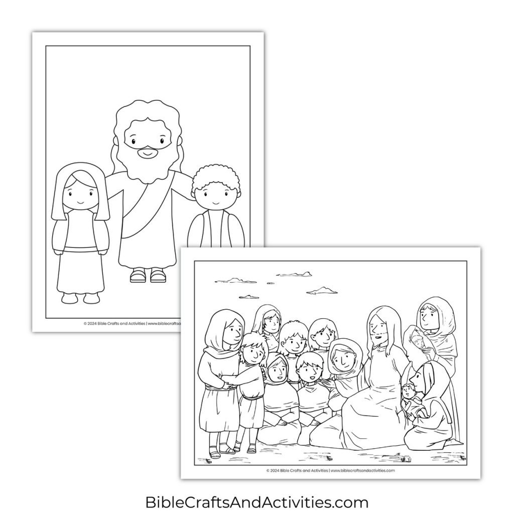 The Little Children and Jesus Activity Pages - Bible Crafts Shop