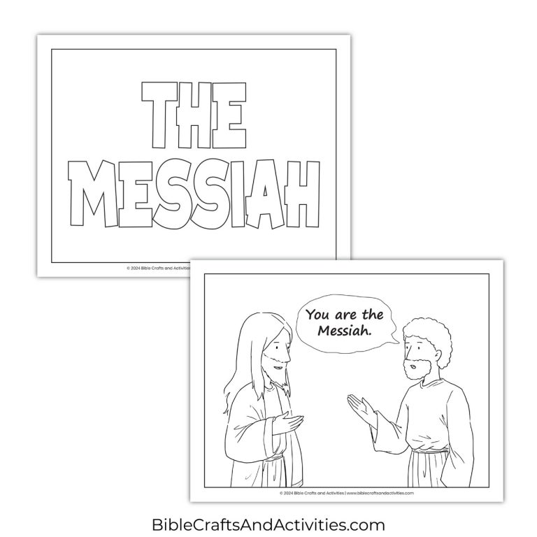 Peter Declares that Jesus is the Messiah Activity Pages - Bible Crafts Shop