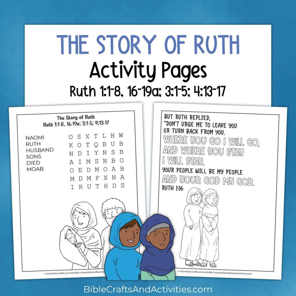 The Story of Ruth Activity Pages - Bible Crafts Shop