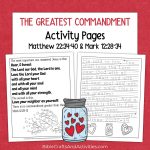 The Greatest Commandment Activity Pages - Bible Crafts Shop