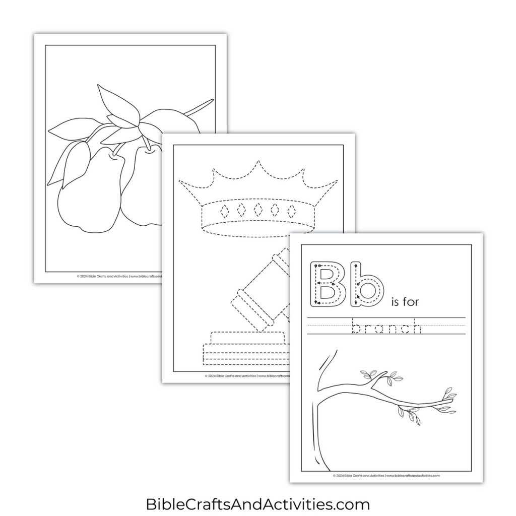 A Righteous Branch Activity Pages - Bible Crafts Shop