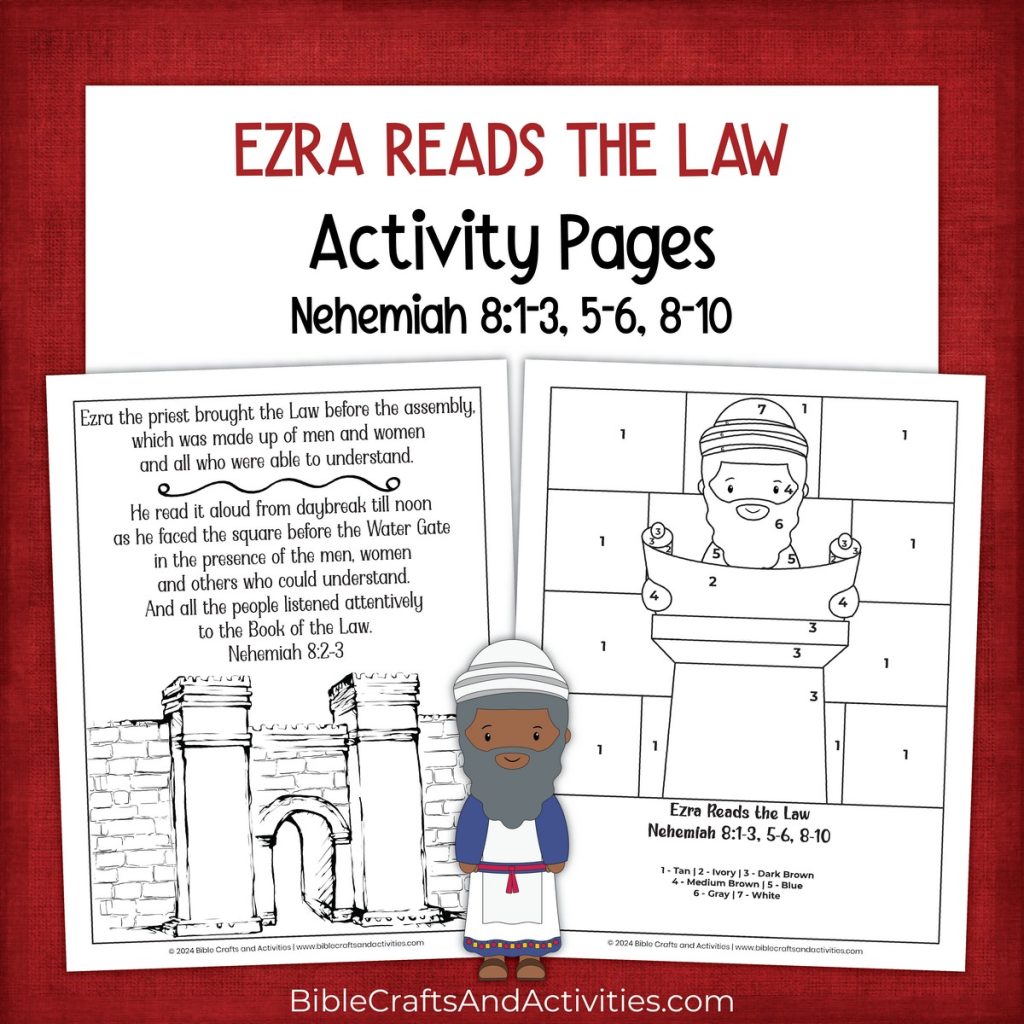 Ezra Reads the Law Activity Pages - Bible Crafts Shop