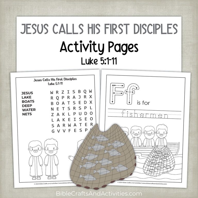 Jesus Calls His First Disciples Activity Pages - Bible Crafts Shop
