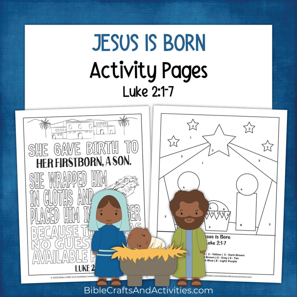 Jesus Is Born Activity Pages - Bible Crafts Shop