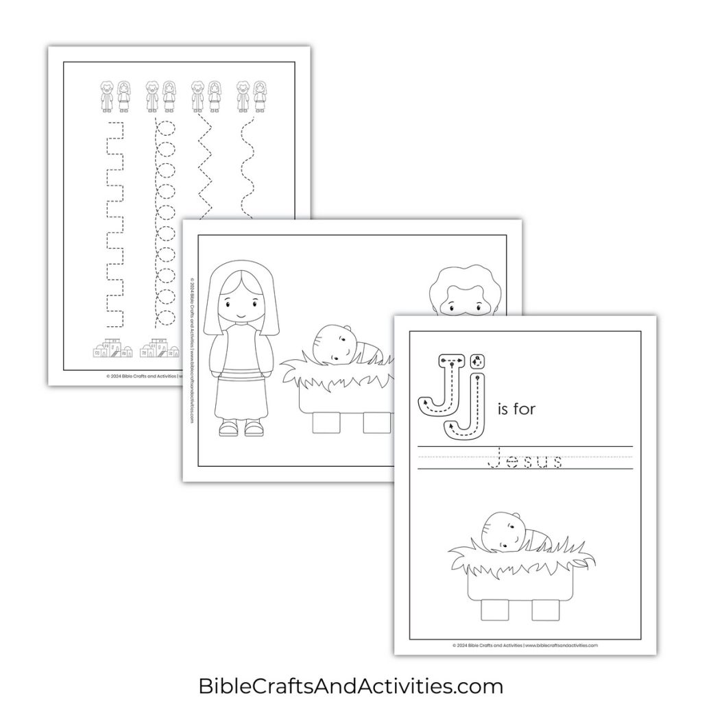 Jesus Is Born Activity Pages - Bible Crafts Shop