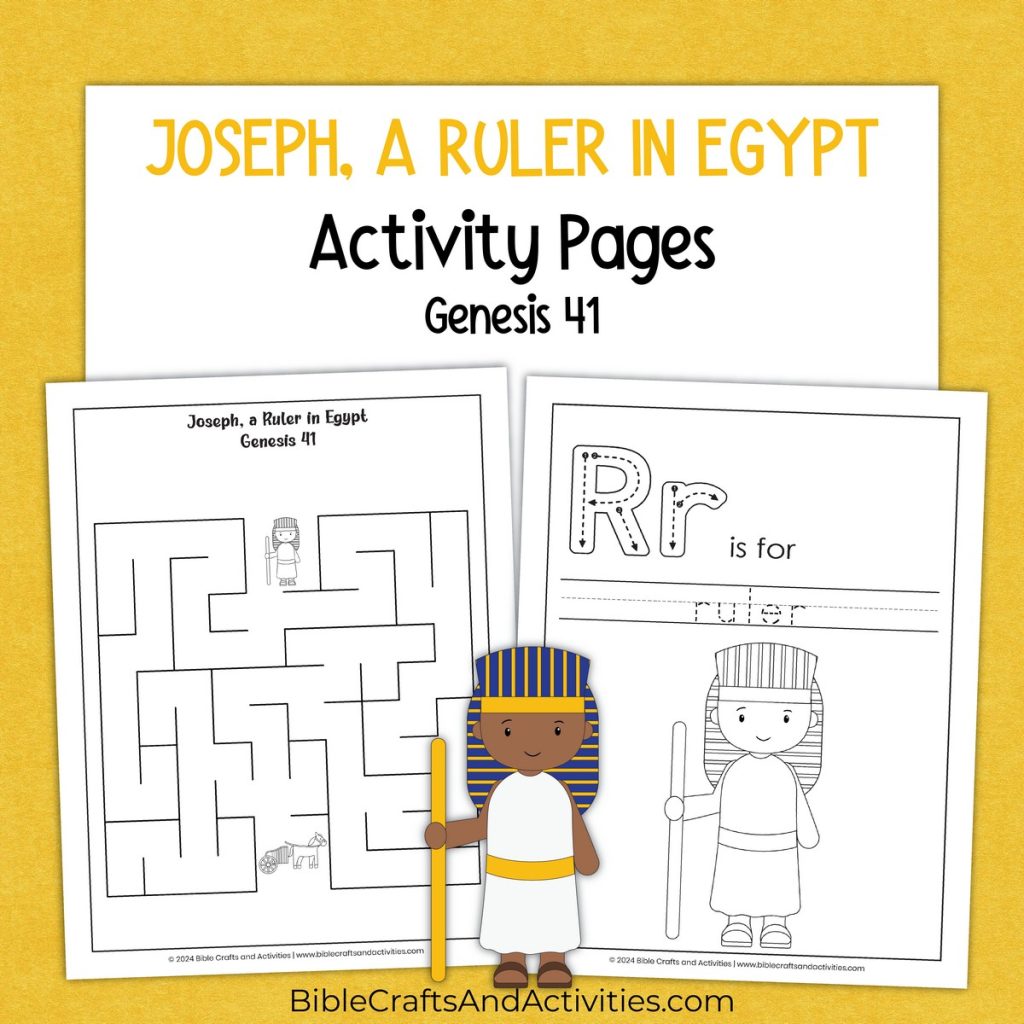Joseph, A Ruler in Egypt Activity Pages - Bible Crafts Shop