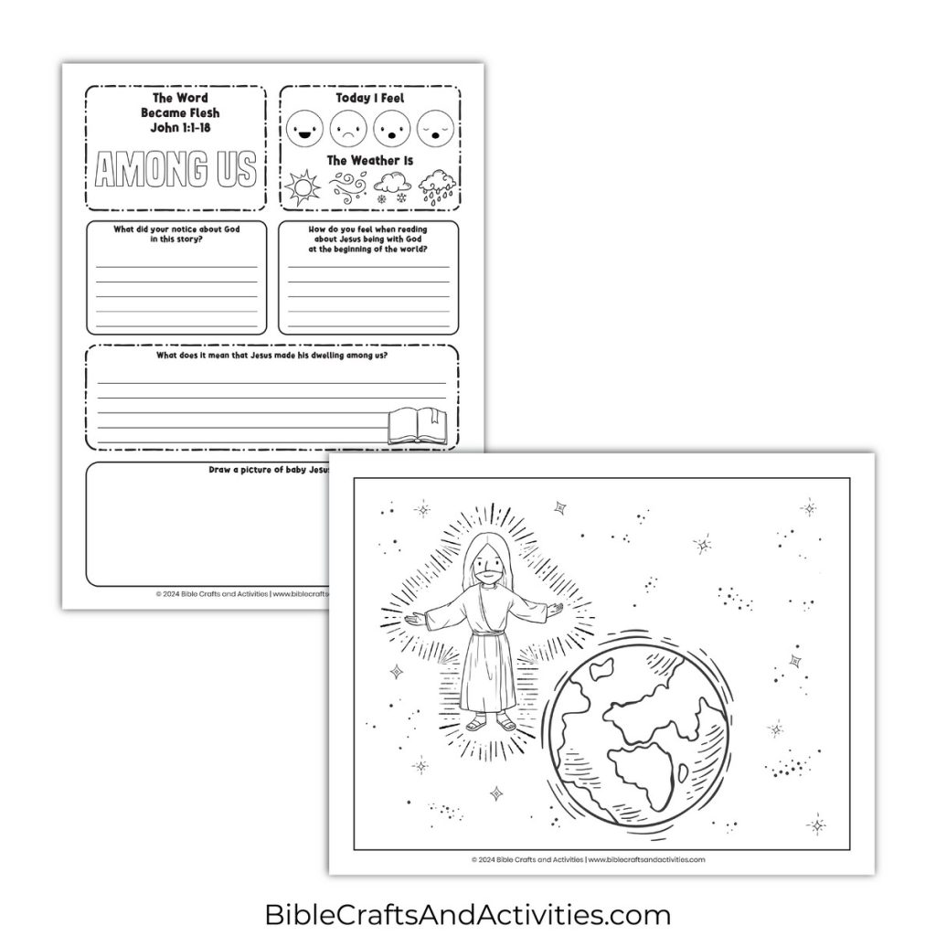 The Word Became Flesh Activity Pages - Bible Crafts Shop