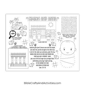 Simeon and Anna Activity Sheet - Bible Crafts Shop