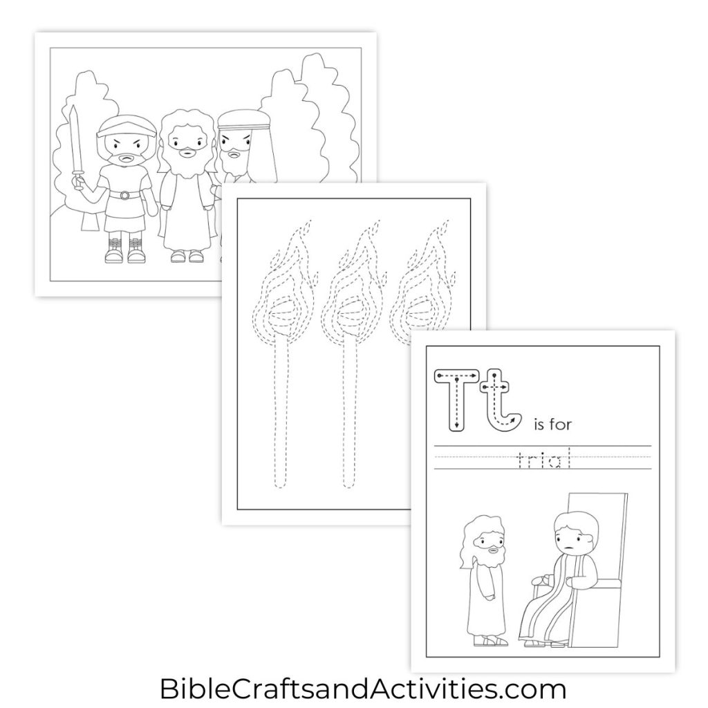 Jesus' Arrest and Trial Activity Pages - Bible Crafts Shop