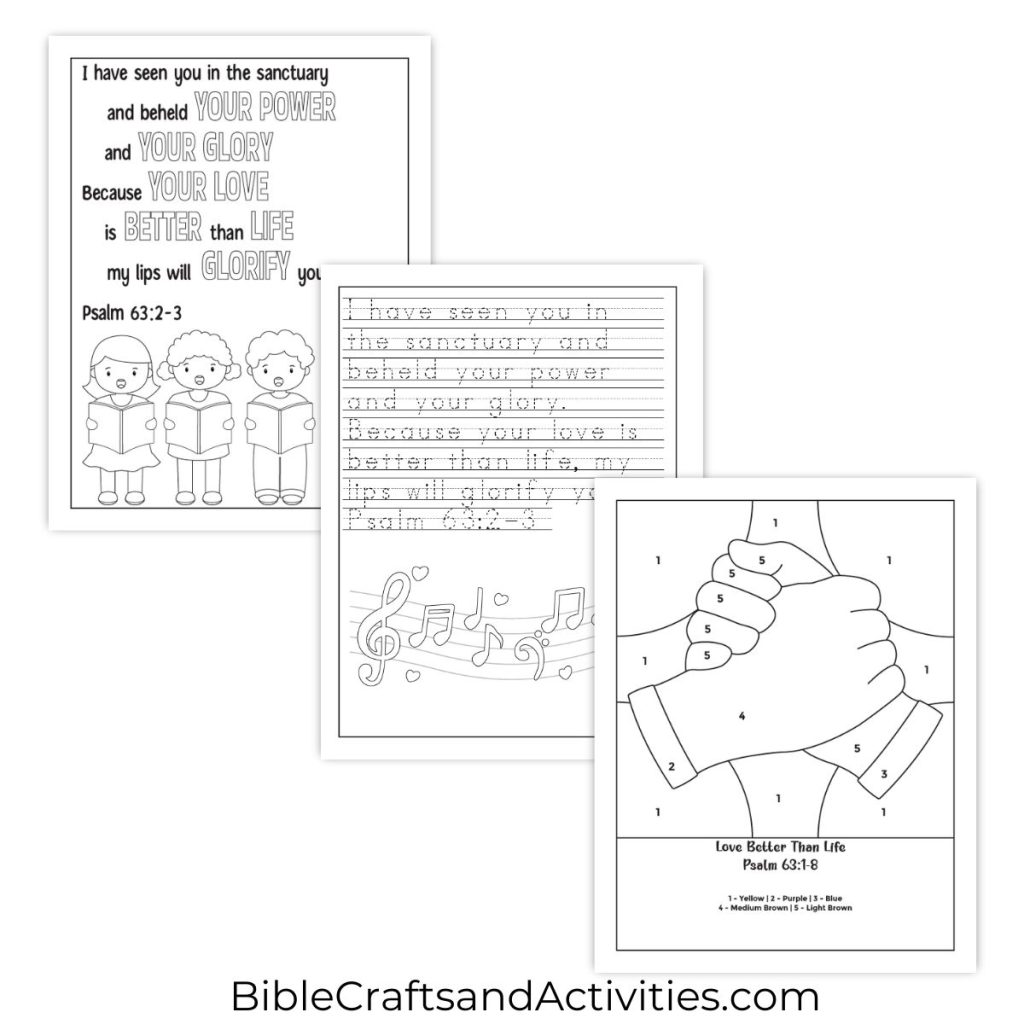 Love Better Than Life Activity Pages - Bible Crafts Shop