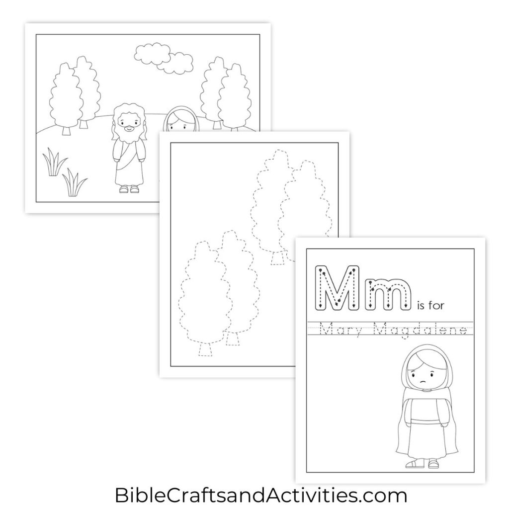 Jesus Appears to Mary Magdalene Activity Pages - Bible Crafts Shop