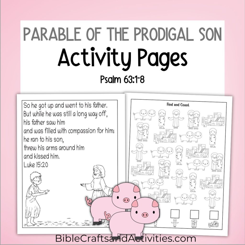 Parable of the Prodigal Son Activity Pages - Bible Crafts Shop