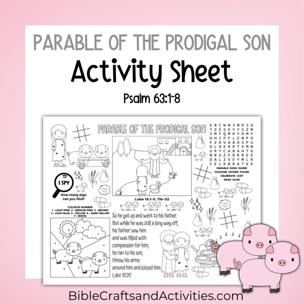 Parable of the Prodigal Son Activity Sheet - Bible Crafts Shop