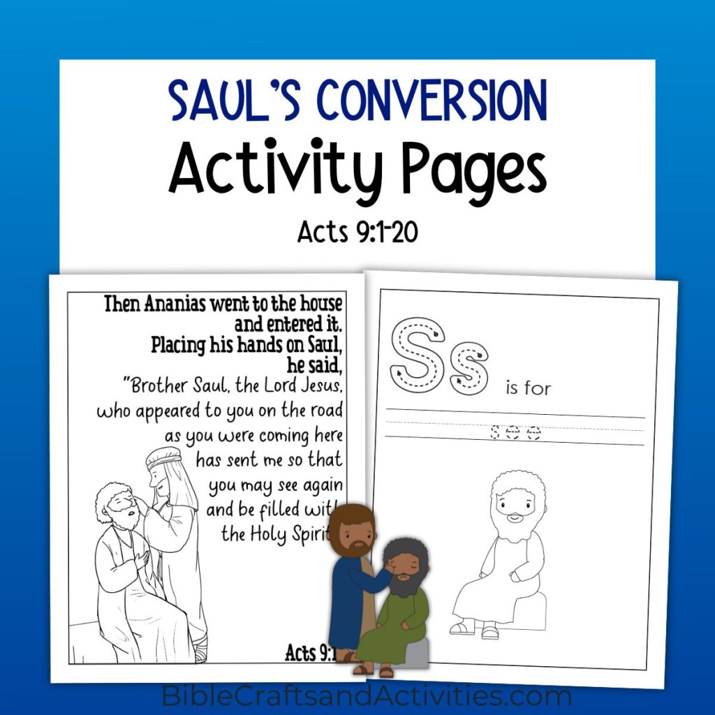 Saul's Conversion Activity Pages - Bible Crafts Shop