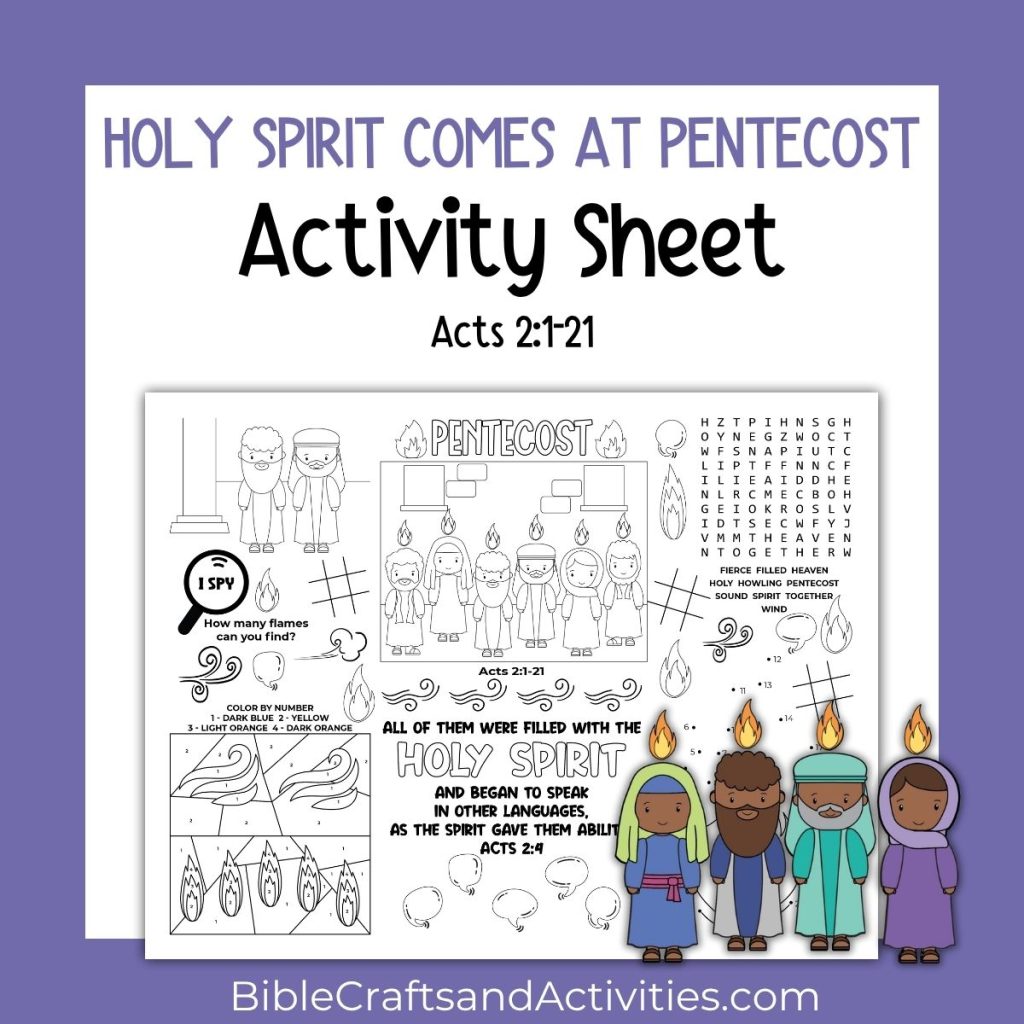Pentecost Activity Sheet - Bible Crafts Shop