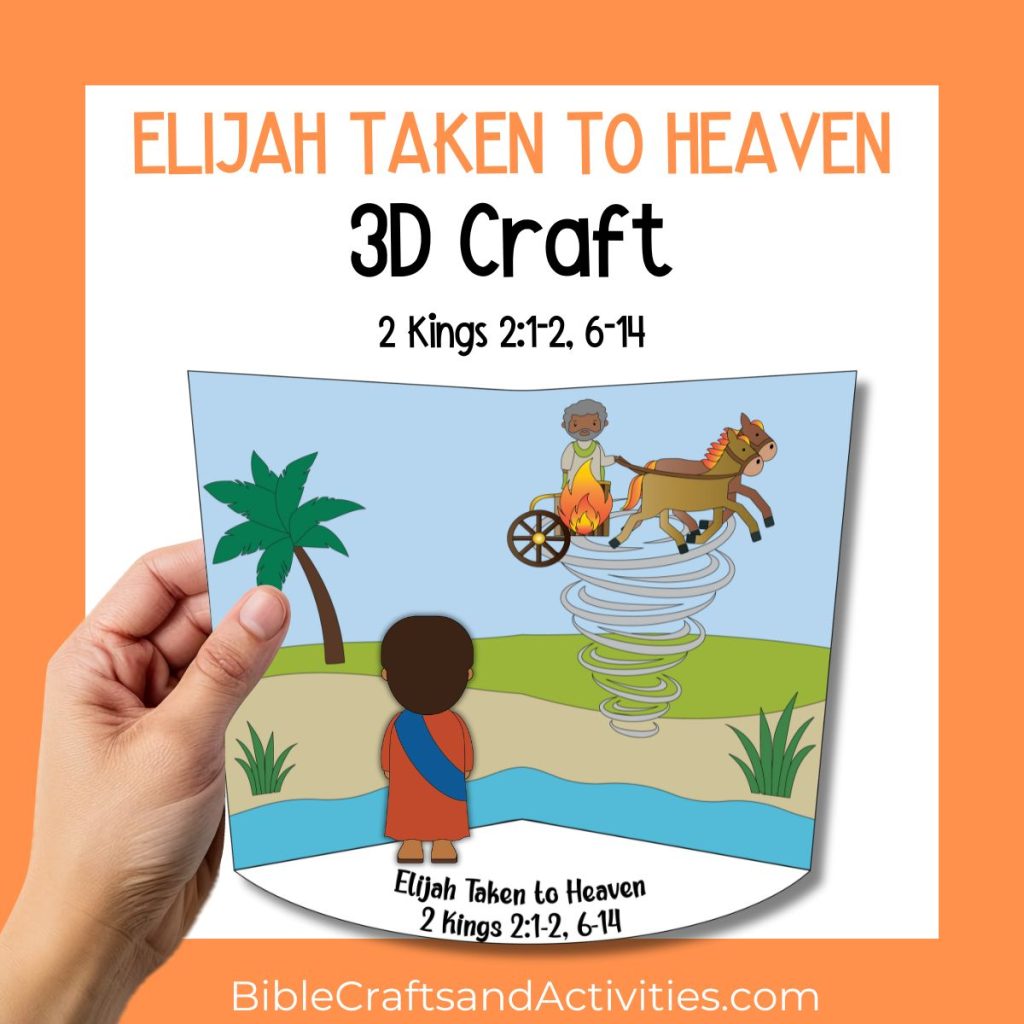 Elijah Taken to Heaven Diorama Craft - Bible Crafts Shop