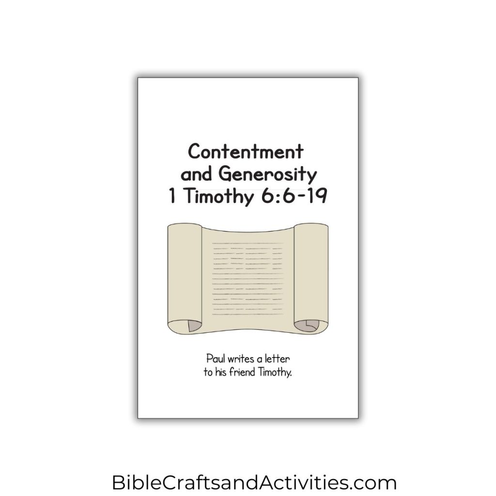 Contentment and Generosity Mini Book - Bible Crafts Shop
